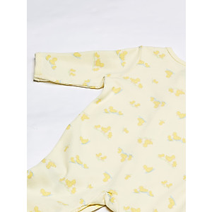 Little Me baby girls and Hat Footie, Yellow Print, Newborn US