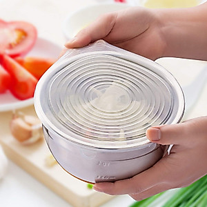 Silicone Stretch Lids, Reusable Durable Food Storage Covers for Bowl, Various Sizes to Meet Most Containers