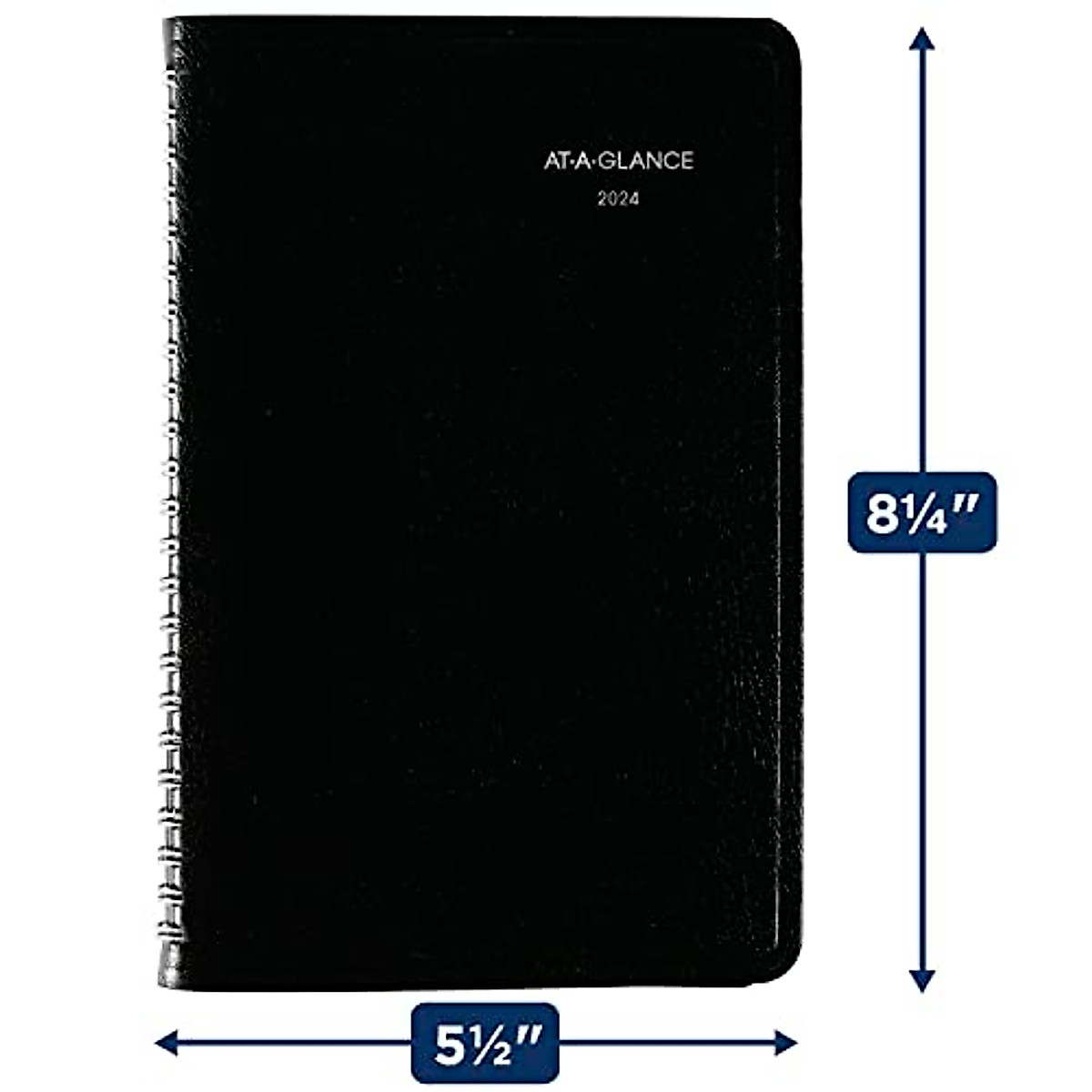 AT-A-GLANCE 2024 Weekly Appointment Book & Planner, DayMinder, 5" x 8", Small, Spiral Bound, Black (G2000024)