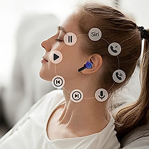 True Wireless Earbuds ENC Noise Cancelling TWS Bluetooth Earphones Deep Bass Hi-Fi Stereo Sound in-Ear Earphones with Mic Voice Assistant Touch Control 60ms Low Latency Headset for Work Gaming Sport