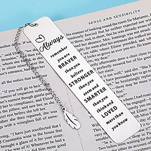 Inspirational Bookmark for Women Men Daughter Son from Dad Mom Gift for Book Lovers Friends Coworker Children Student Senior Birthday Christmas Valentines Retirement for Her Him Boys Girls