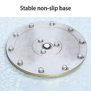 BBAUER Lazy Susan Turntable, Table Glass Turntable, Tempered Glass Lazy Susan Turntable, Round Tabletop Rotating Serving Tray for Dining Table