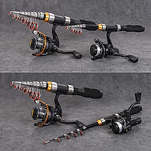 Gigicloud 1PCS Telescopic Fishing Rod 1.0m-2.3m Fishing Pole Glass Rod Super Short Mini Bass Bait Casting Fishing Rod