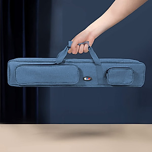 GSE Games & Sports Expert 3x4 Soft Pool Cue Case Billiard Pool Cue Stick Carrying Bag- Holds 3 Butts and 4 Shafts, Billiard Cue Cases, Billiards Accessories (Blue)