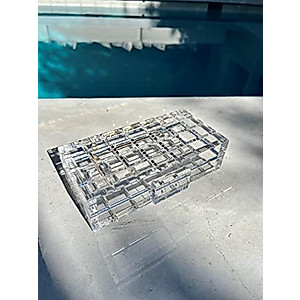 Women's Clear Acrylic Snap Box Clutch - Bags for Women Handbags Evening Purse, Transparent