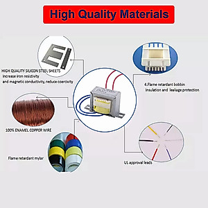 Jingzan 2 Pack Input AC 110V 50/60HZ Output AC 12V 10VA Power Transformer for Synchronous Motor Lighting Power Supplies, Audio Equipment etc. AC/AC Single Phase