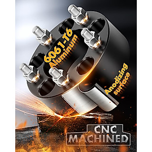 5x4.5 Wheel Spacers for Je/ep XJ KJ KK TJ ZJ KJ KK, dynofit 4pcs 5x114.3 2"(50.8mm) 80.5mm 1/2-20 Studs Forged 5 Lugs Wheel Spacer Fit Cherokee Explorer Wrangler Mustang Liberty Grand Cherokee Falcon