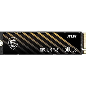 MSI SPATIUM M461 PCIe 4.0 NVMe M.2 500GB Internal SSD PCIe Gen4 NVMe (SPATIUM M461 PCIe 4.0 NVMe M.2 500GB)