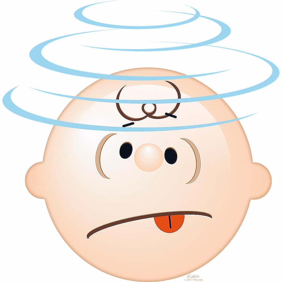 CafePress Peanuts Charlie Brown Dizzy Emoj Ceramic Coffee Mug, Tea Cup 11 oz