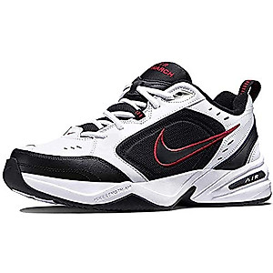 Nike Air Monarch IV Training Shoe (4E) - White/Black/Varsity Red, Size 9 US