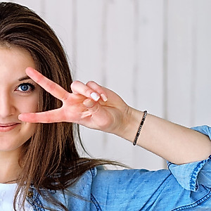 JoycuFF Bracelets for Women Men Best Friend Friendship Sister in Law BFF Good Friend Funny Birthday Gifts for Women Handmade Silk Wrap Adjustable Bracelet Morse Code Bracelets