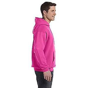 Hanes Unisex EcoSmart® 50/50 Pullover Hooded Sweatshirt M Wow Pink