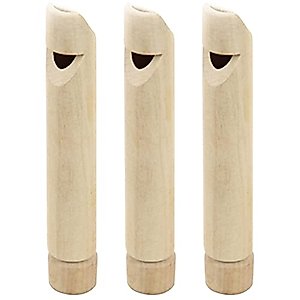Zerodeko 3Pcs Wooden Whistle, Slide Whistle Toys for Kids Small Flute Music Instruments Sound Toys Early Educational Musical Toys Christmas Stocking Stuffers Gifts for Kids Children Toddler (Wood)