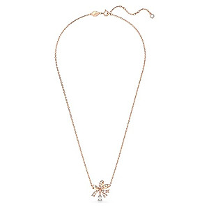 SWAROVSKI Hyperbola Pendant Necklace, Bow-Inspired Pendant with Clear Crystals on a Rose-Gold Tone Finished Chain, Part of the Hyperbola Collection