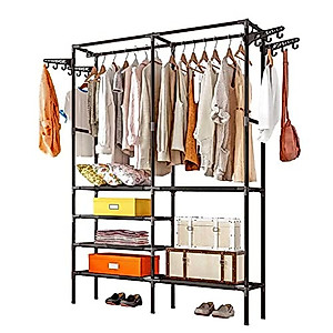 CDYD Coat Rack Floor Bedroom Hanger Simple Clothes Rack Household Multifunctional Clothes Drying Rack (Color : D, Size : 86 * 174cm)