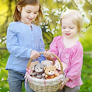 Wettarn 20 Pcs Mini Bears 4 Inch Mini Stuffed Animal Bulk Furry Bear Keychain Plush Cuddly Bear Doll for Boys Girls Birthday Present Stuffers Baby Shower Wedding Party Favors Graduation Decor Gifts