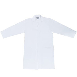 Medvat Premium Non-Iron Cotton White Lab Coat with Hidden Snaps for Adult Men & Women, Doctors & Medical Students, Size S-XL