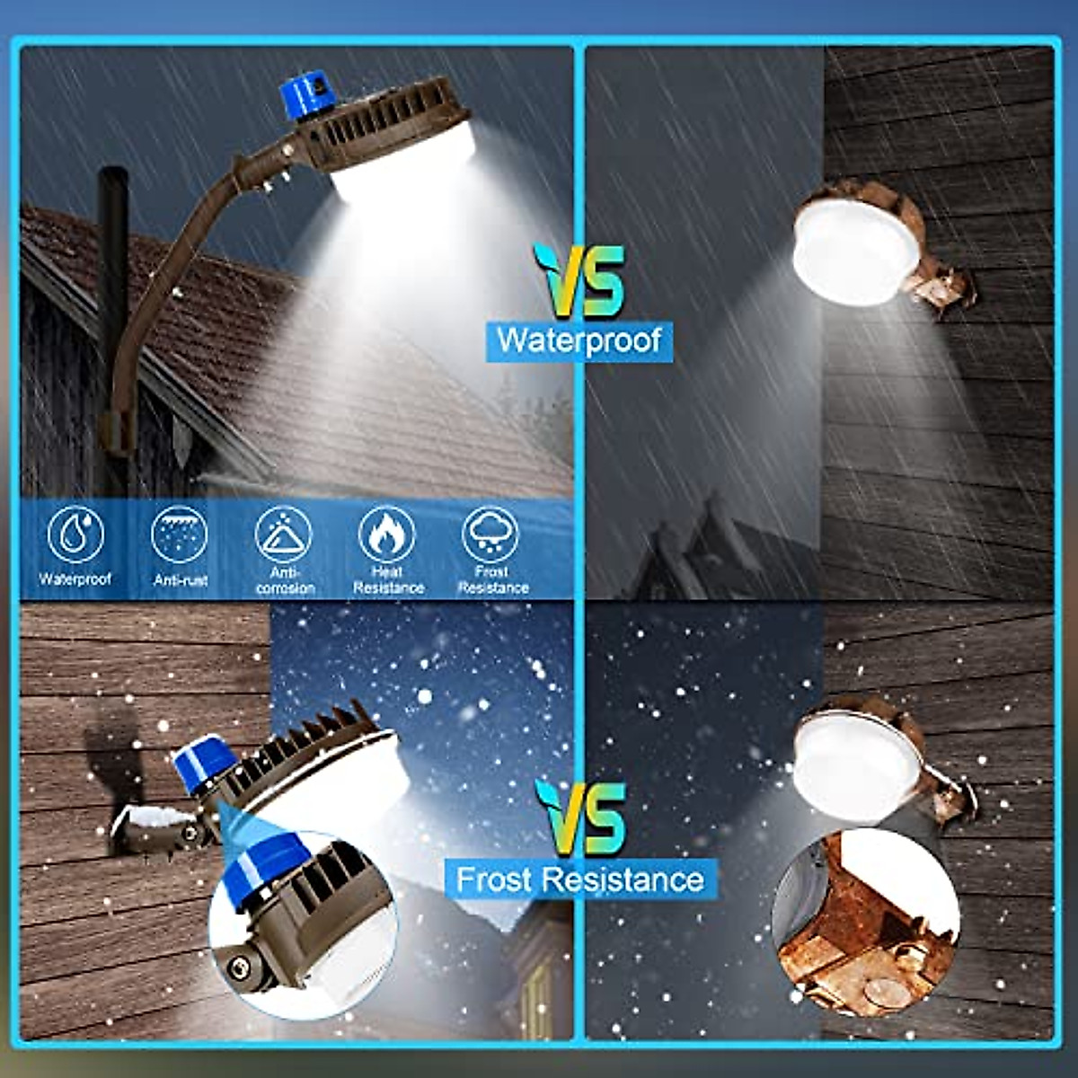 LEDMO 120W LED Barn Light Adjustable Angle with Mountiong Arms 18000LM Dusk to Dawn Outdoor Lighting Security Flood Lights 5000K Brightset IP65 Waterproof Yard Outdoor Lights