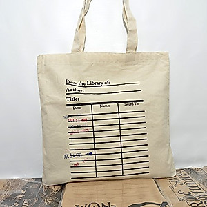 Universal Zone Library card tote bag. Library card with day due stamps handbag. Book Bag. Library bag. Market bag