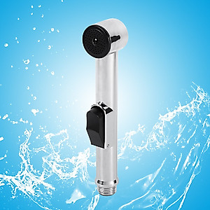 Oumefar 2PCS Handheld Bidet Sprayer for Toilet, Home Bathroom Portable Chrome Plated ABS Plastic Chrome Plated Toilet Bidet Shower Spray Toilet Sprayer(2PCS)
