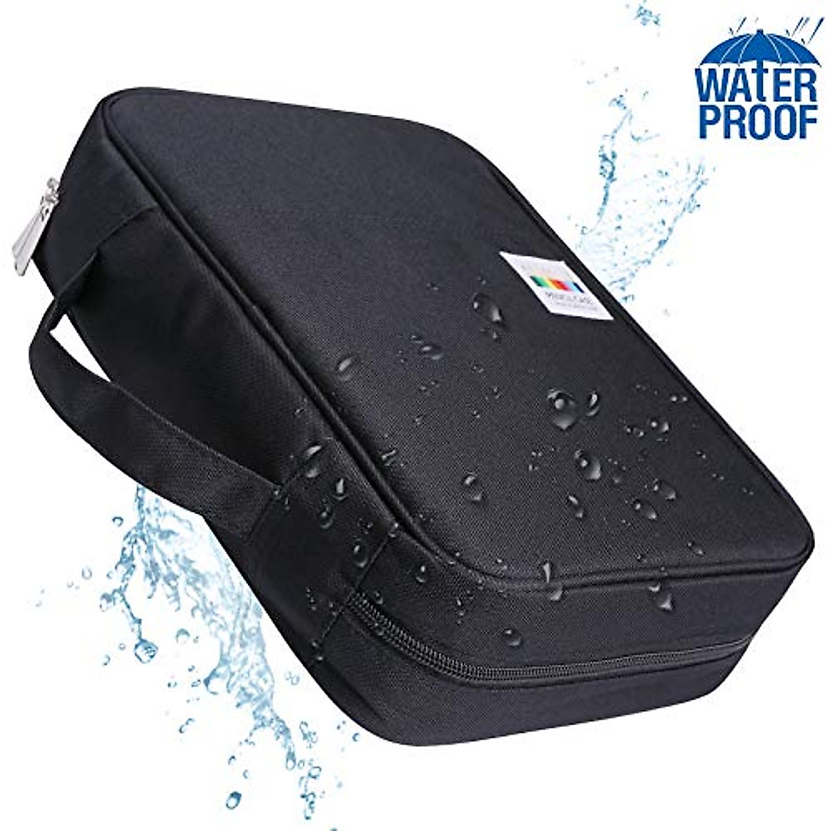 JAKAGO 220 Slots Colored Pencil Case Large Capacity Pen Holder for Artist Painter Zipper Organizer Bag for Marker Highlighter Storage Case for Office Sketch Travel Supplies (Black)