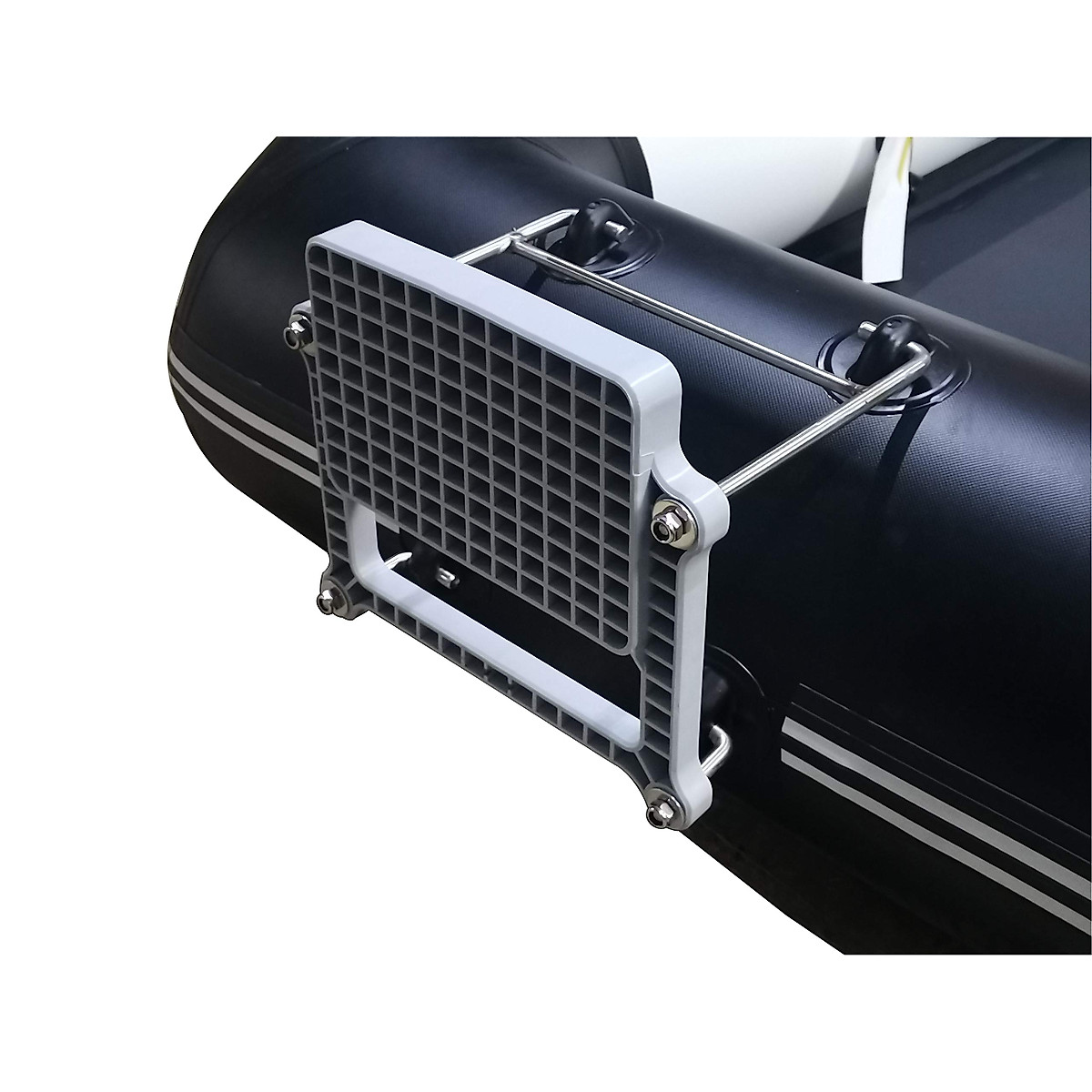 7.5ft Inflatable Fishing Boat Raft Dinghy Pontoon with Air Floor with Motor Bracket