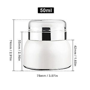 2 Pack 2 Oz/60ml Airless Pump Jar Pot,Empty Acrylic Vacuum Face Cream Jar with Press Pump,Portable Refillable Travel Lotion Sample Cosmetic Container for Makeup,Essence,Lotion,Moisturizer,Eye Cream