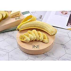 JNE Natural Hinoki Cypress Wood Cutting Board, Cheese Board, Chopping Board, Serving Board for Wine, Crackers, Fruit. Housewarming, Wedding, Birthday gift. Trivet (Square-7x1.2)