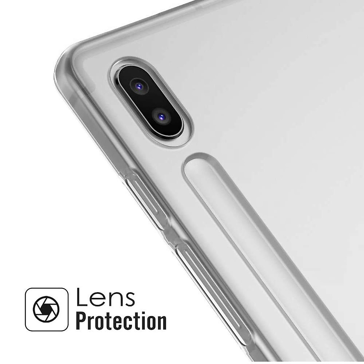 Zeking for Samsung Galaxy Tab S7 Plus/Tab S7 FE 5G/ T975/T970 Case, Anti-Scratch Ultra Slim Thin Anti-Scratch TPU Rubber Soft Skin Silicone Premium Protective Case (Transparent)