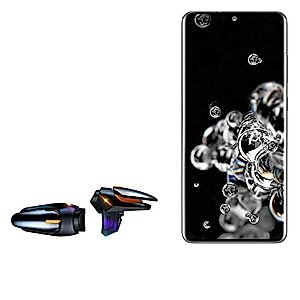 BoxWave Gaming Gear Compatible with Samsung Galaxy S20 Ultra 5G - Touchscreen QuickTrigger Auto, Trigger Buttons Autofire Gaming Mobile FPS - Jet Black