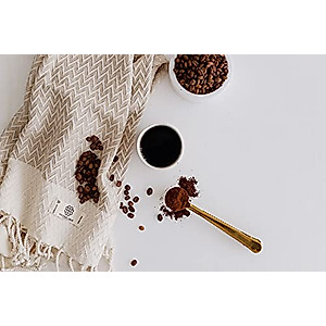 Madamelique Exclusive Hand Towels Set of 2-18 x 40 Inches - Decorative Bathroom Peshtemal Towel for Hand, Face, Hair, Yoga, Tea, Dishcloth, Kitchen and Bath - 100% Pure Cotton (Beige)