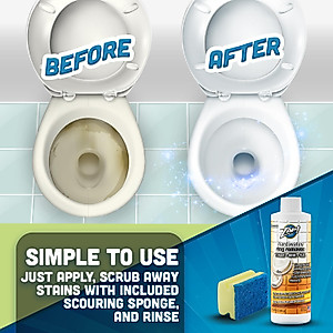 Megabrite Toilet Bowl Stain Remover | Porcelain Sink, Tub & Bowl | Concentrated Formula Removes Hard Water Rings, Rust, Lime & Mineral Deposits | Septic Safe | Citrus Scent 9 oz