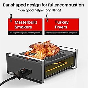 Universal Electric Smoker and Grill Heating Element Replacement Part with Adjustable Thermostat Cord Controlle for Masterbuilt Smokers & Turkey Fryers 1500 Watts