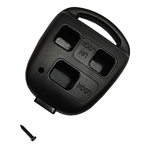 Upgraded Replacement Key Fob Keyless Entry Remote Shell Case fit for Lexus GS300 GS400 GS430 GX470 IS300 LS400 LS430 LX470 RX300 RX330 RX350 RX400h RX450h SC430 Car Key Fob Cover Casing (Black)