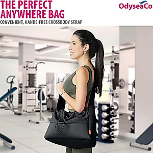 Odyseaco Womens Gym Bag & Workout Bags for Women - Lightweight Neoprene, Crossbody Bags