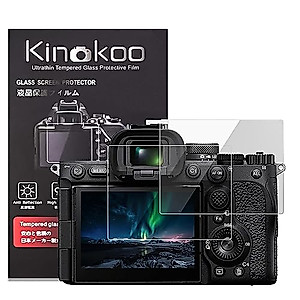 kinokoo Screen Protector for Sony A7R5/A7R V/A9 III Camera, 0.25mm 9H Hardness Sony A7R V/Alpha 7R V/A7RM5/A9M3/A9 III Tempered Glass Film - Anti-Fingerprint & Anti-Scratch (2 Pack)