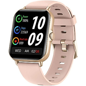 Ryscom Smart Watch for Woman Digital Social Networks Notifications Sports Luxury Casual Sports Call Bluetooth Calls Bluetooth goldesn Pink Notifications