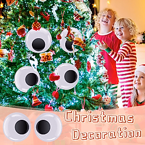 4 Pcs Luminous Giant Wiggle Eyes Halloween Self Adhesive Large Eyes Glow in The Dark Big DIY Craft Eyes for Halloween Decoration Stickers (5.9 inch/ 15 cm)