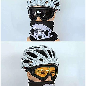 Motorcycle Goggles - Set of 5 - Dirt Bike ATV Motocross Anti-UV 400 Adjustable Protective Combat Tactical Military Goggles for Men Women Kids Youth Adult (NEW)