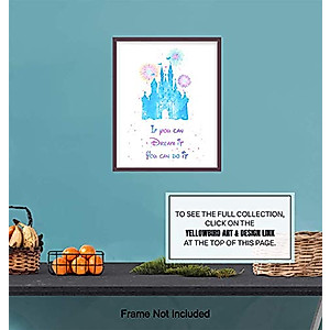 World Castle Inspirational Quote Wall Decor Set -Motivational Room Decoration Wall Art - Poster Print for Boy, Girl Kids Bedroom - Gift for Women and Fans - 8x10 Unframed print