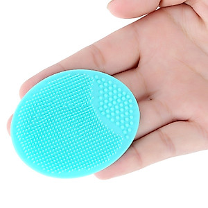Tatuo 8 Pcs Face Scrubber Soft Silicone Face Scrubber Exfoliator Silicone Facial Cleansing Brush Cradle Cap Wash Brush Blackhead Pore Pad for Deep Cleaning Skin Care 8 Colors