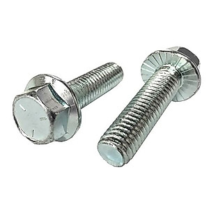 (50) 10-24x1/2 Grade 5 Hex Serrated Flange Screws Flange Bolts Zinc Clear