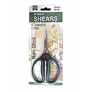 Hongville Pack of 2 40MM Blade Traditional Green Butterfly Bonsai Shears |Tip Trimming Scissors, Tree Trimmer, Premium Garden Shears, Gardening Professional Hand Pruning Pruner, Clipper The Garden