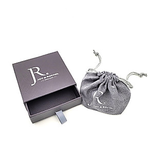 Joy and Rachel Platinum Plated 925 Sterling Silver Round Cubic Zirconia Bezel CZ by Yard Drop Dangle Station Collar Necklace, Adjustable Length 18,19,20