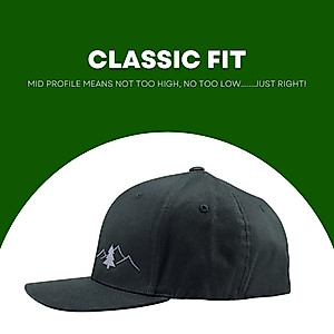 LINDO - Flex/Stretch Band Pro Back Style Hat - The Great Outdoors (Black w/Graphite: L/XL)