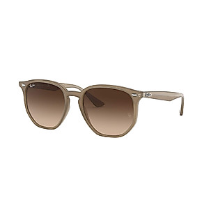 Ray-Ban RB4306 Hexagonal Sunglasses, Opal Beige/Brown Gradient, 54 mm