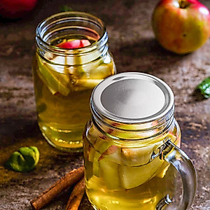 Wide Mouth Mason Jar Lids Canning Lids for Ball, Kerr Jars - 24-Count Split-Type with Leak proof & Airtight Seal Features, Metal Mason Jar Lids for Canning - Food Grade Material, Silver/86 MM