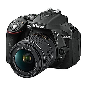 Nikon D5300 Digital SLR Camera - Black (24.2 MP, AF-P 18-55mm VR Lens Kit) 3-Inch LCD Screen - International Version (No Warranty)