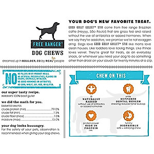 I and love and you Good Golly Beef Gullet Sticks - Grain Free Dog Chews, 100% Beef Gullet, 48 Pack of 6-Inch Sticks