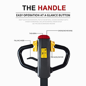 Xilin Electric Powered Pallet Jack 3300lbs Capacity Lithium Battery Walkie Pallet Truck 45"x21" Fork Size with Extra Lithium Battery